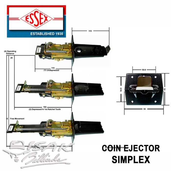 Jual Coin Ejector - Essex Simplex England - Billiard Table Meja Biliar ...