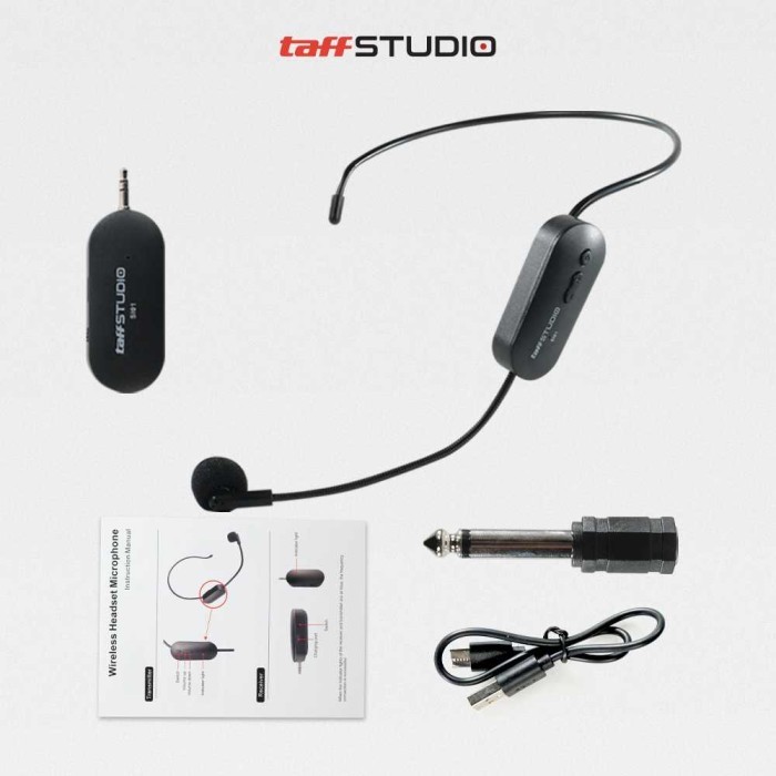 Jual Mic Wireless Center Guru Dosen Rechargeae UHF Microphone Model ...