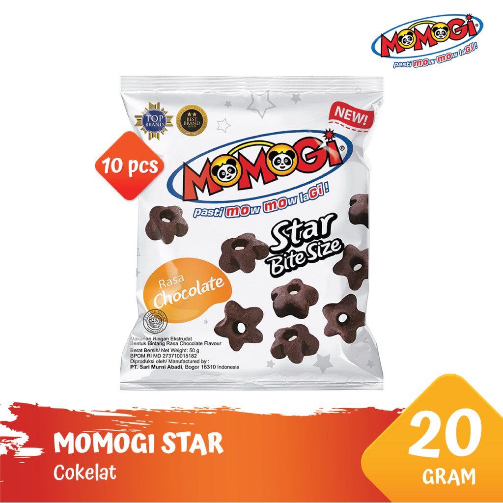 Jual Momogi Star Bite Size - Cokelat - 20gr / 50gr | Shopee Indonesia
