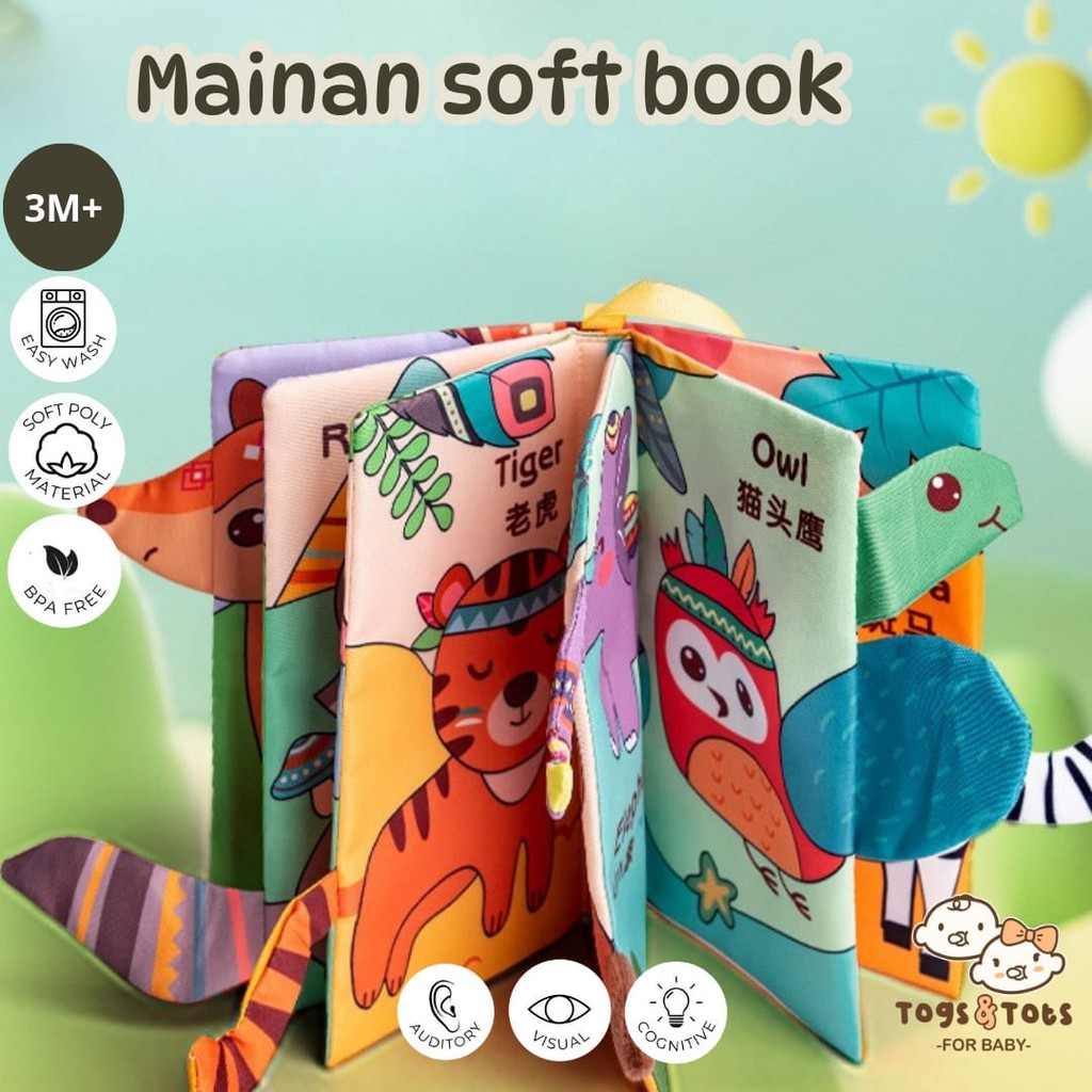 Jual Mainan Buku Kain Bayi Soft Cloth Book Baby Seri Edukasi Aktifitas ...