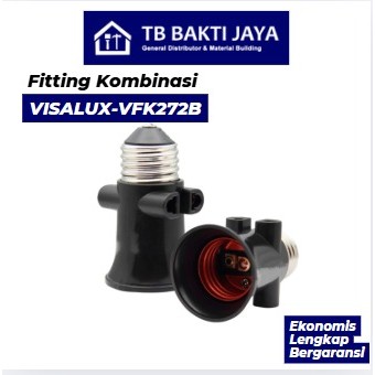 Jual Fitting Kombinasi / Fitting 2 Colokan Cabang / Fitting Lampu Visalux VFK272 | Shopee Indonesia