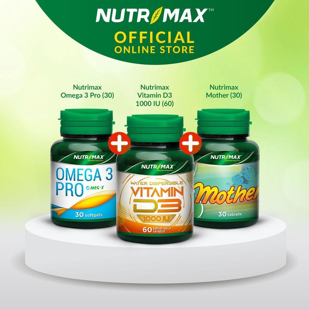 Jual Paket Bundling Nutrimax Vitamin D3 1000 IU Nutrimax Omega 3 Pro ...