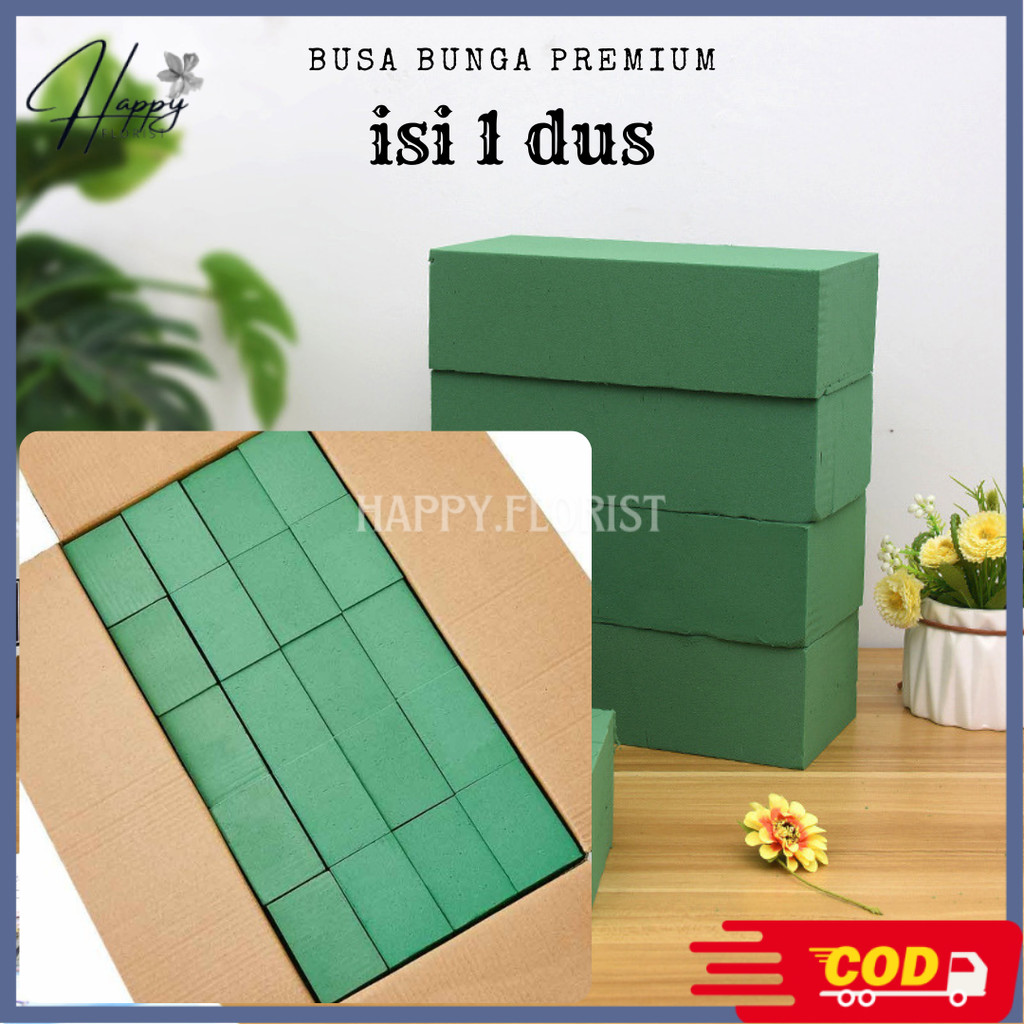 Jual 1 DUS Busa Bunga Kering/Basah Untuk Bunga/Floral Foam Busa Kering ...