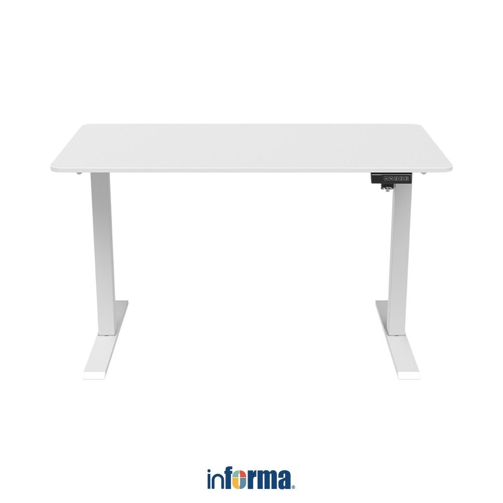 Jual Informa Uziel Meja Kerja Adjustable Lift Up - Putih Office Table ...
