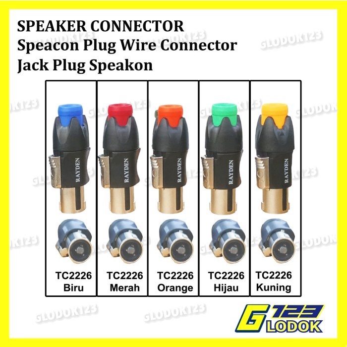 Jual Jack Soket Konektor Audio Speakon Spicon Speaker Male Female ...