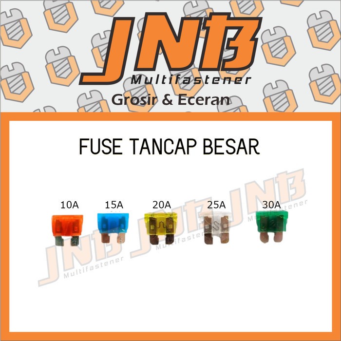 Jual 10PC FUSE BIG FX 5A 7.5 10A 15A 20A 25A 30A SEKRING TUSUK TANCAP ...