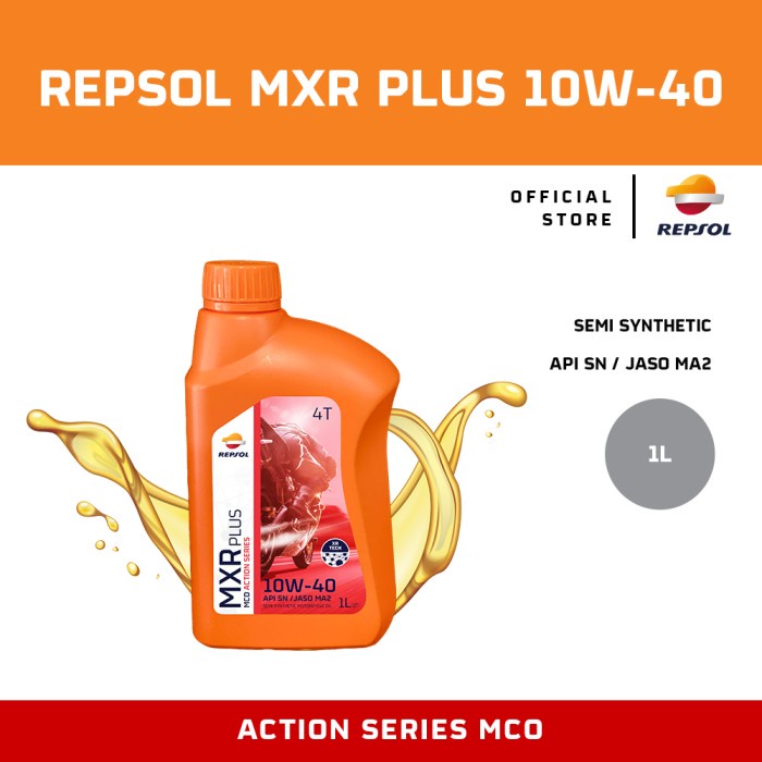 Jual Oli Motor Repsol MXR Plus 10W-40 - SN-MA2 Pelumas Mesin Terbaik ...
