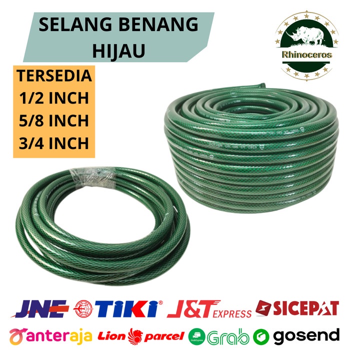 Jual Selang Air Benang Hijau Anti Lumut 50 METER Slang Taman 1/2 Inch 5/8 Inch 3/4 Inch ...
