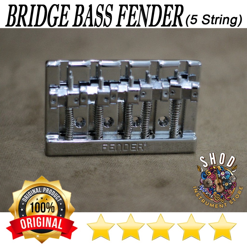 Jual BRIDGE BASS FENDER 5 STRINGS ORIGINAL BRASS SADDLE | Shopee Indonesia