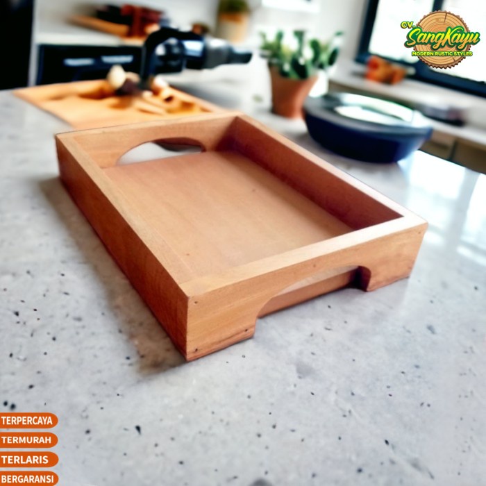 Jual Nampan kayu 32x21x4cm Nampan wooden tray kotak kayu serbaguna 8 ...