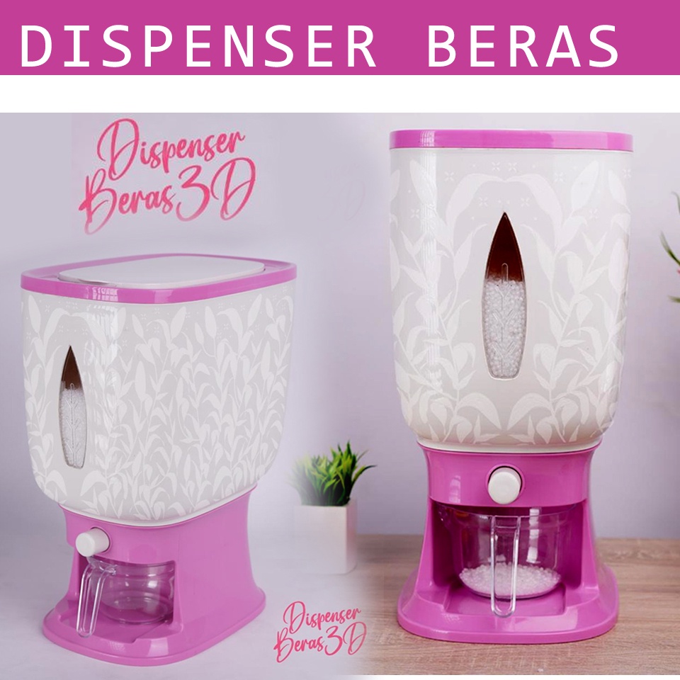 Jual Dispenser Tempat Beras Otomatis Penyimpanan Anti Hama Debu Tahan ...