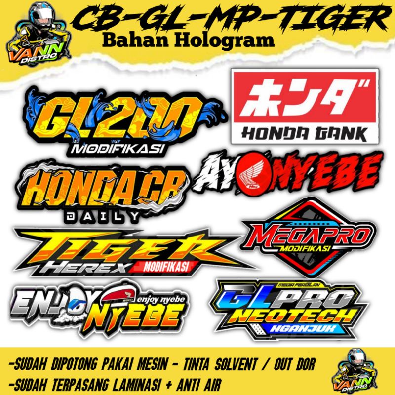 Jual stiker cb / stiker gl / stiker mp / stiker tiger / stiker c70 ...