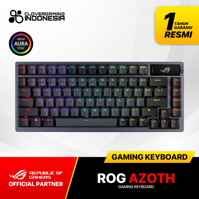 Jual Asus ROG Azoth 75 Wireless Mechanical Gaming Keyboard OLED Display ...
