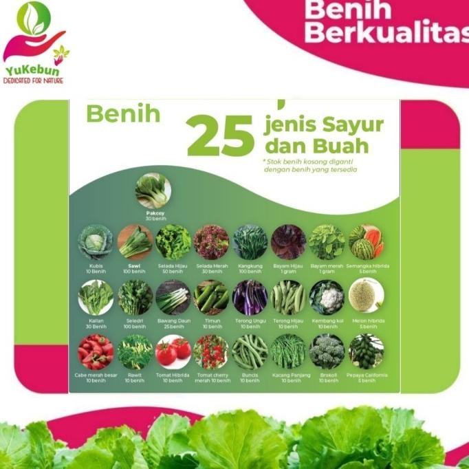 Jual New Paket Bibit/Benih 25 Jenis Sayur dan Buah + Bonus | Shopee Indonesia