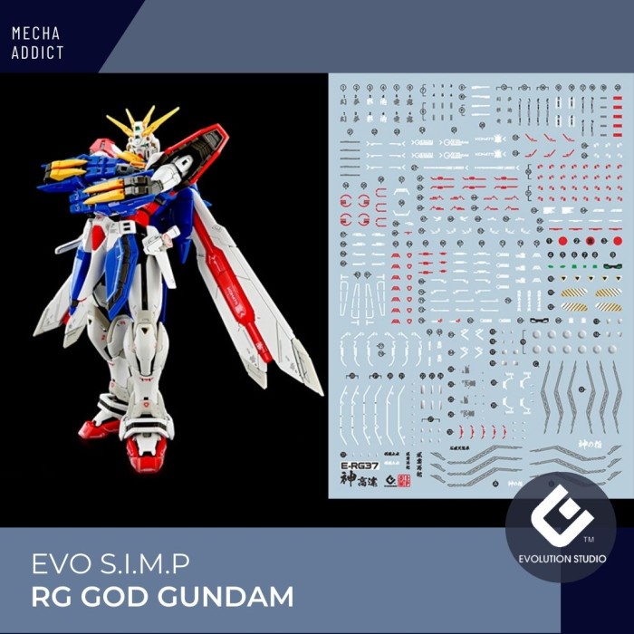 Jual Water Slide Decal RG GOD GUNDAM by EVO SIMP - Fluorescent | Shopee ...