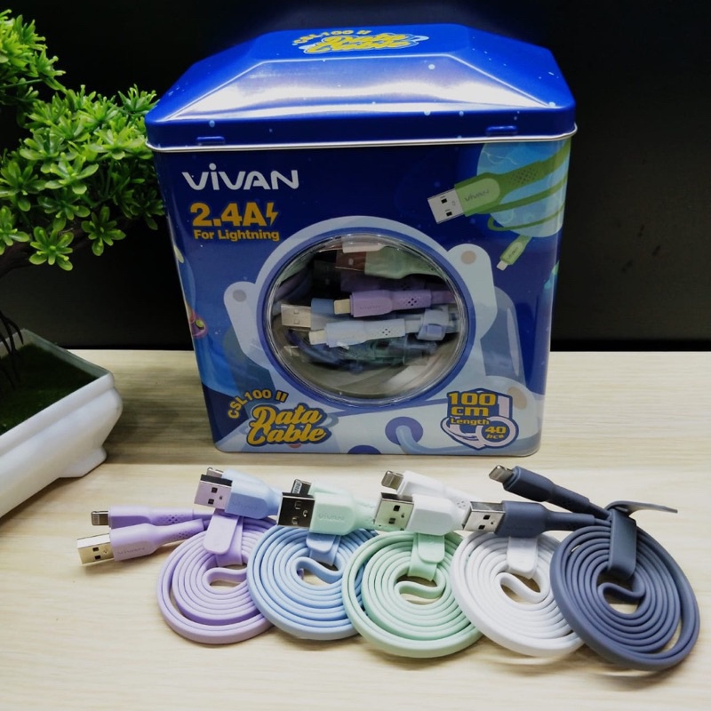 Jual [C-SL] VIVAN Kabel data iphone 5/ 6/ 6s/ 6+/ 7/ 7+/ 8+ usb ...