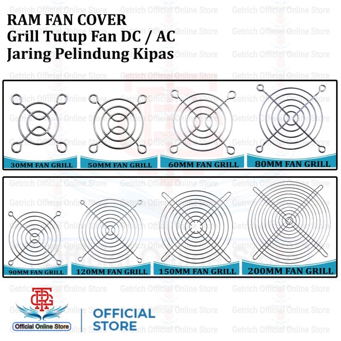Jual Grill Ram Fan Cover Besi Jaring Tutup Kipas Cooling Fan PC ...