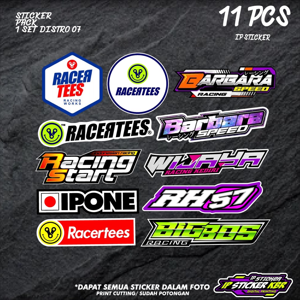 Jual Sticker DISTRO set 07 (1 lembar isi 11 pcs) sudah dipotong Sticker ...