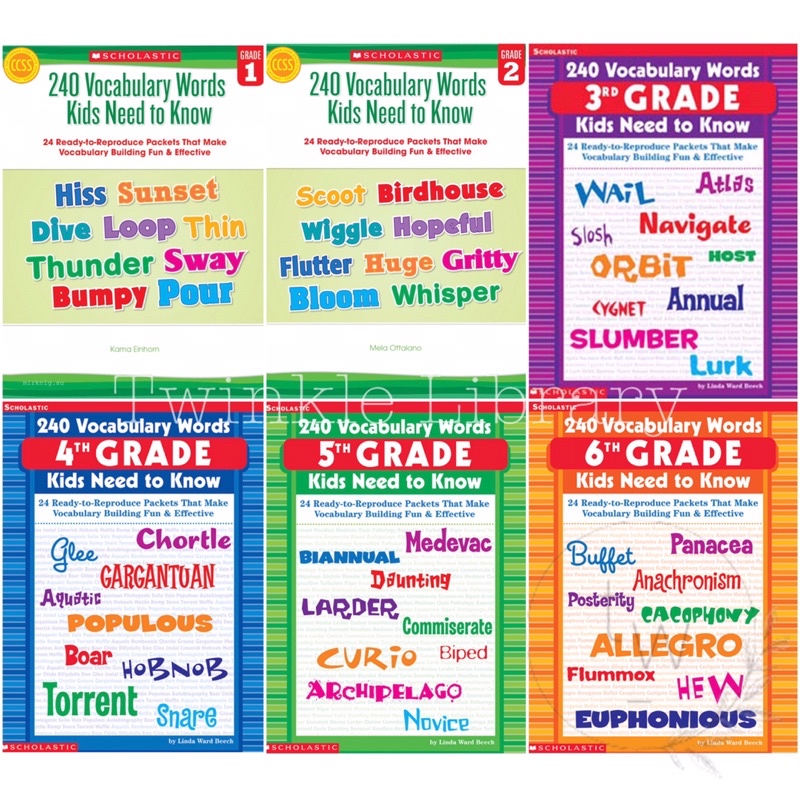 Jual buku fisik Scholastic 240 Vocabulary Words Kids Need to Know Grade ...