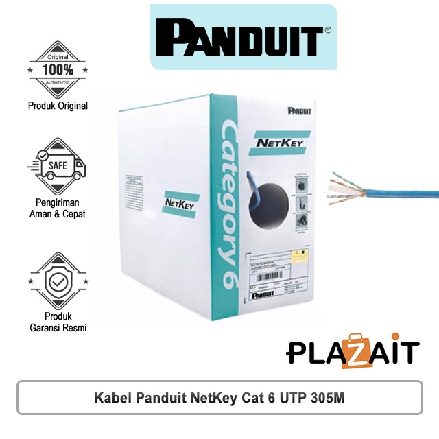 Jual Kabel Panduit Net Key Cat 6 UTP 305Meter (NUC6C04BU-FE) | Shopee ...