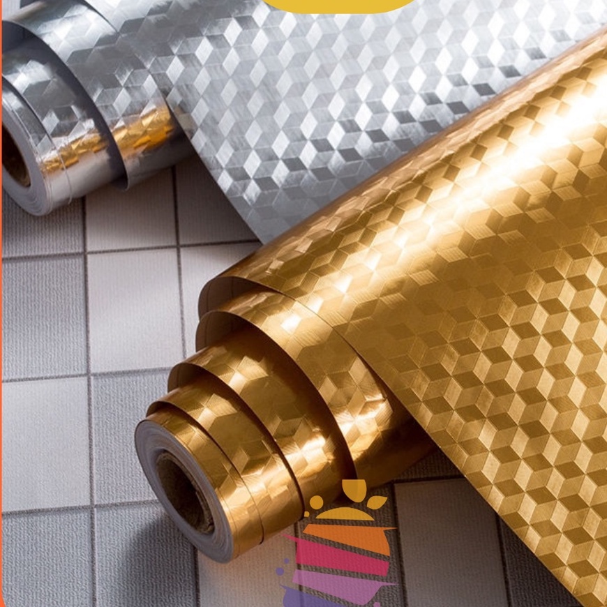 Jual Stiker meja dapur dinding 300X60CM WALLPAPER ALUMINIUM FOIL ANTI ...