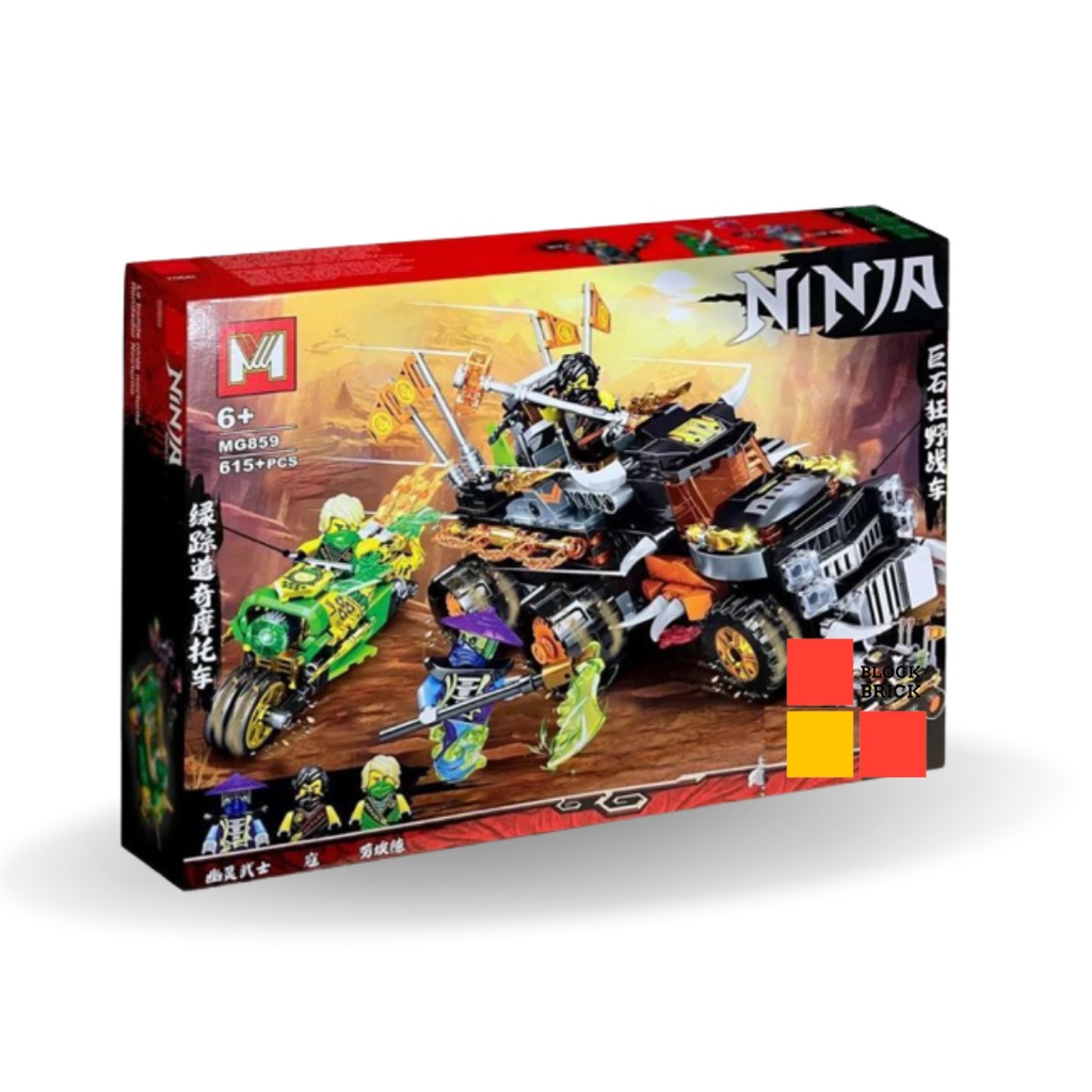 Jual Mainan Brick MG859 NINJA RACE CAR BLACK EVO | Shopee Indonesia