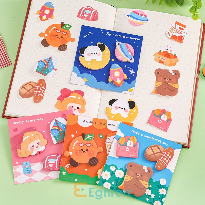 Jual EG ins Kartun Sticky Notes Kenyamanan Multifungsi Memo Stiker ...