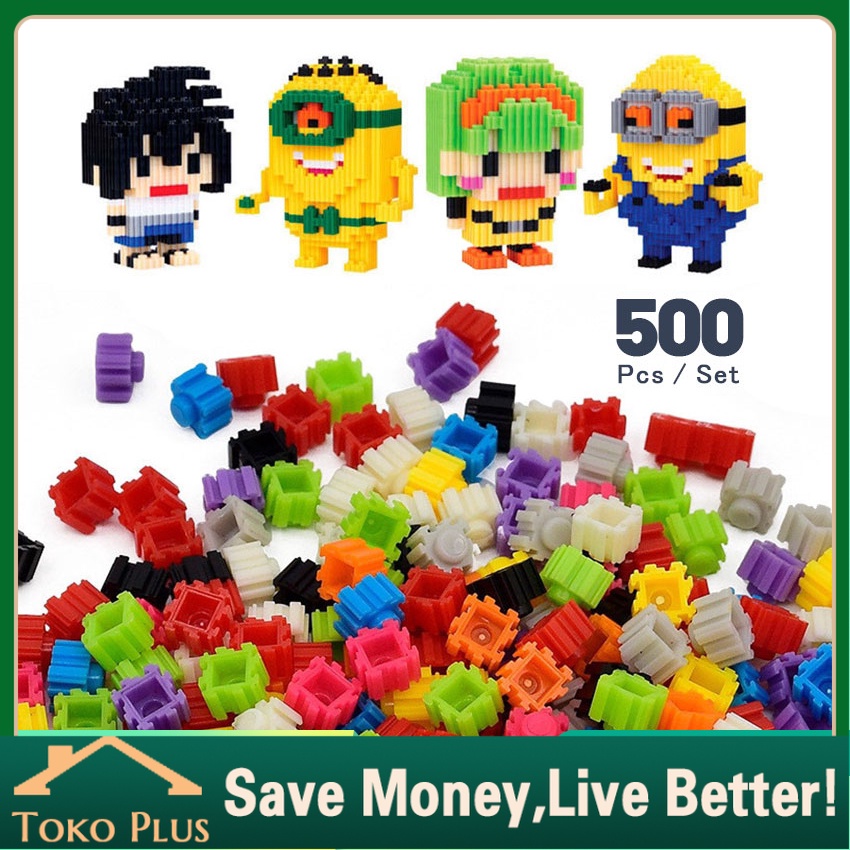 Jual 500Pcs Nano Block Model Building Block Mini Blok Karakter Kartun ...