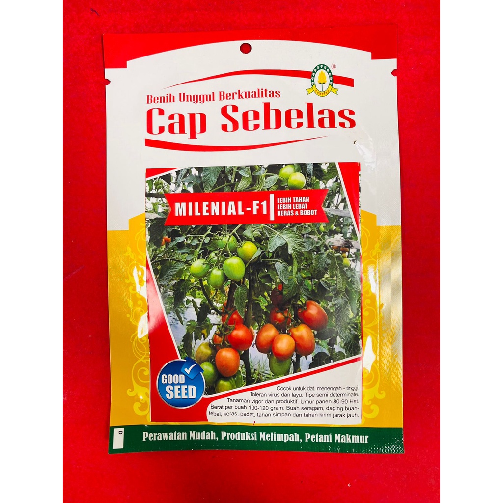 Jual Benih Tomat MILENIAL F1 berat isi 5gr dari CAP SEBELAS cocok untuk ...
