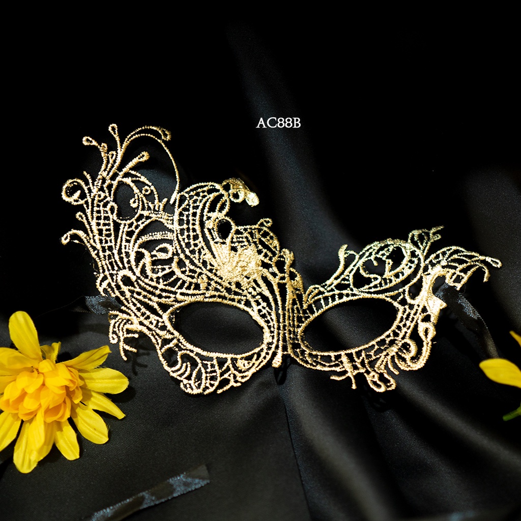 Jual Topeng Pesta Masquarade Mask Halloween Party Premium Gold Ac88B ...
