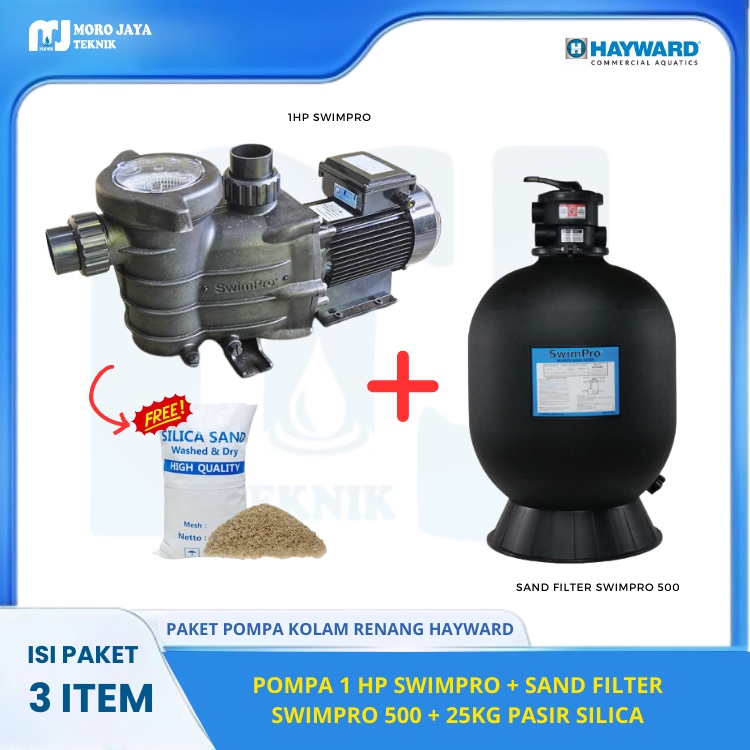 Jual Pompa Air Kolam Renang Paket Hayward 1 HP Swimpro + Sand Filter ...