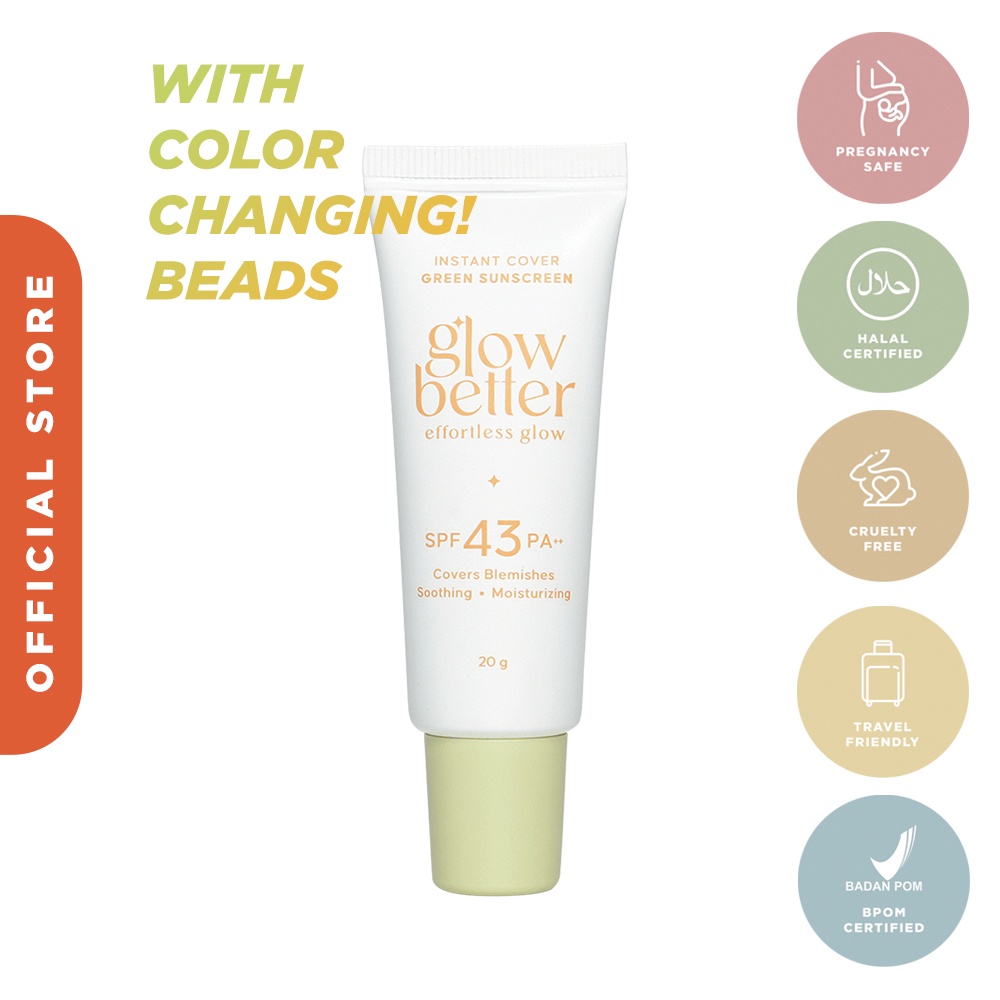 Jual MSBB - Glow Better Effortless Glow Instant Cover Green Sunscreen ...