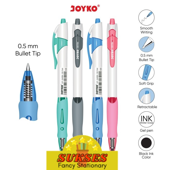 Jual Gel Pen Pulpen Pena Joyko GP-265BN Q5 Gel 0.5 mm | Shopee Indonesia