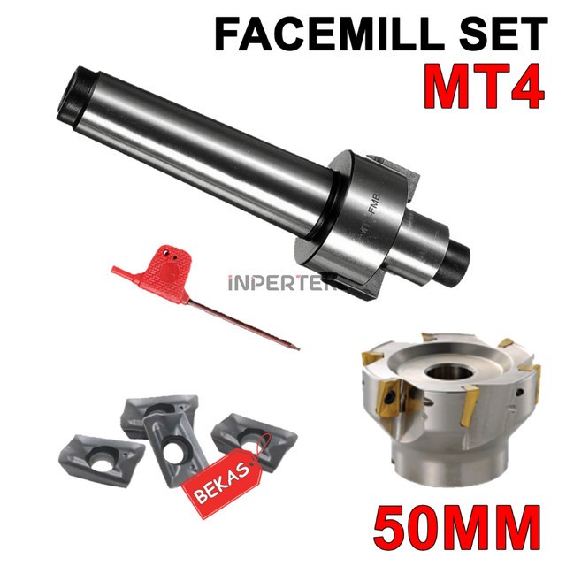 Jual Paket Arbor Set MT4 FMB22 Facemill 50mm Insert BDMT 17 Taper MEC ...