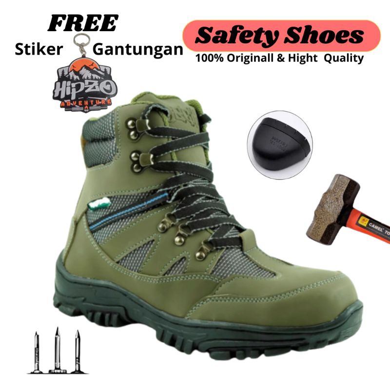 Jual HIPZO M50 Sepatu safety boots kerja Sepatu proyek besi | Shopee ...