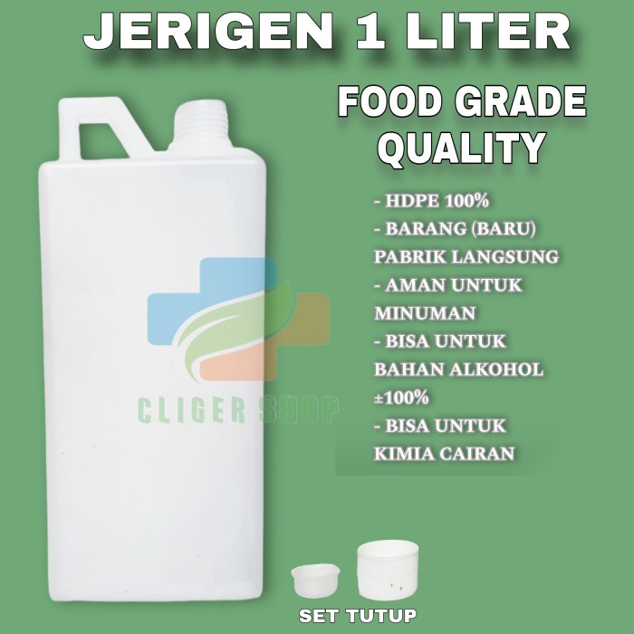 Jual jerigen 1 liter - jerigen 1000 ml - jerigen HDPE polos | Shopee ...