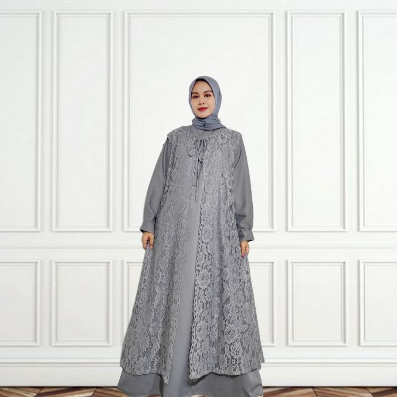 Jual outer brokat jumbo LD 130 sampai 140cm Panjang 120cm | Shopee ...