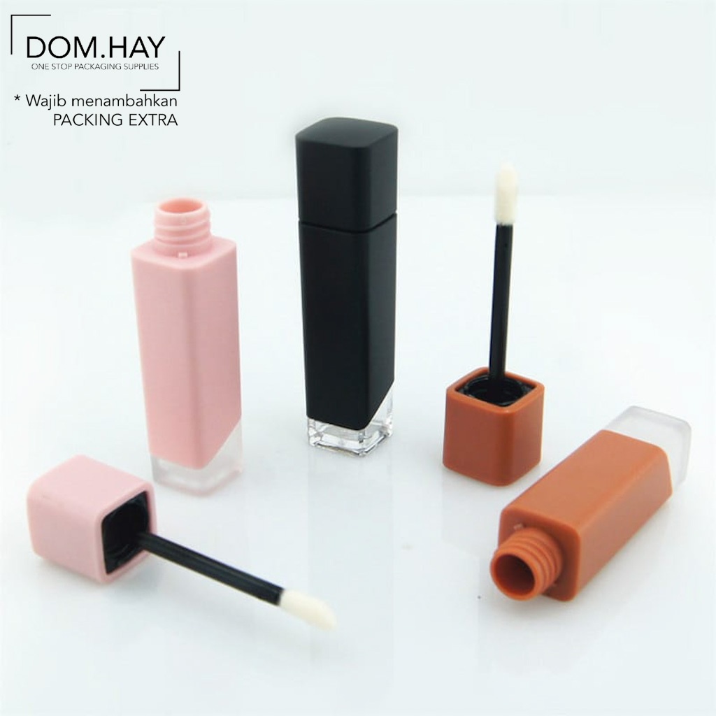 Jual 5ml Botol Lip Gloss Kotak Kosong KLG1 Kosmetik Packaging Pewarna ...