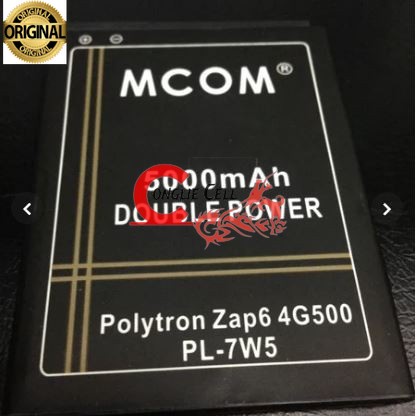 Jual Battery Batre Baterai Double Power Mcom Polytron Zap 6 Cleo 4G 500 PL-7W5 PL7W5 Kapasitas ...