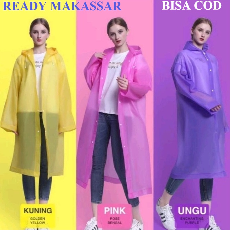 Jual ANTI BASAH! JAS HUJAN MODIS BAHAN EVA TRANSPARANT TEBAL ALL SIZE ...