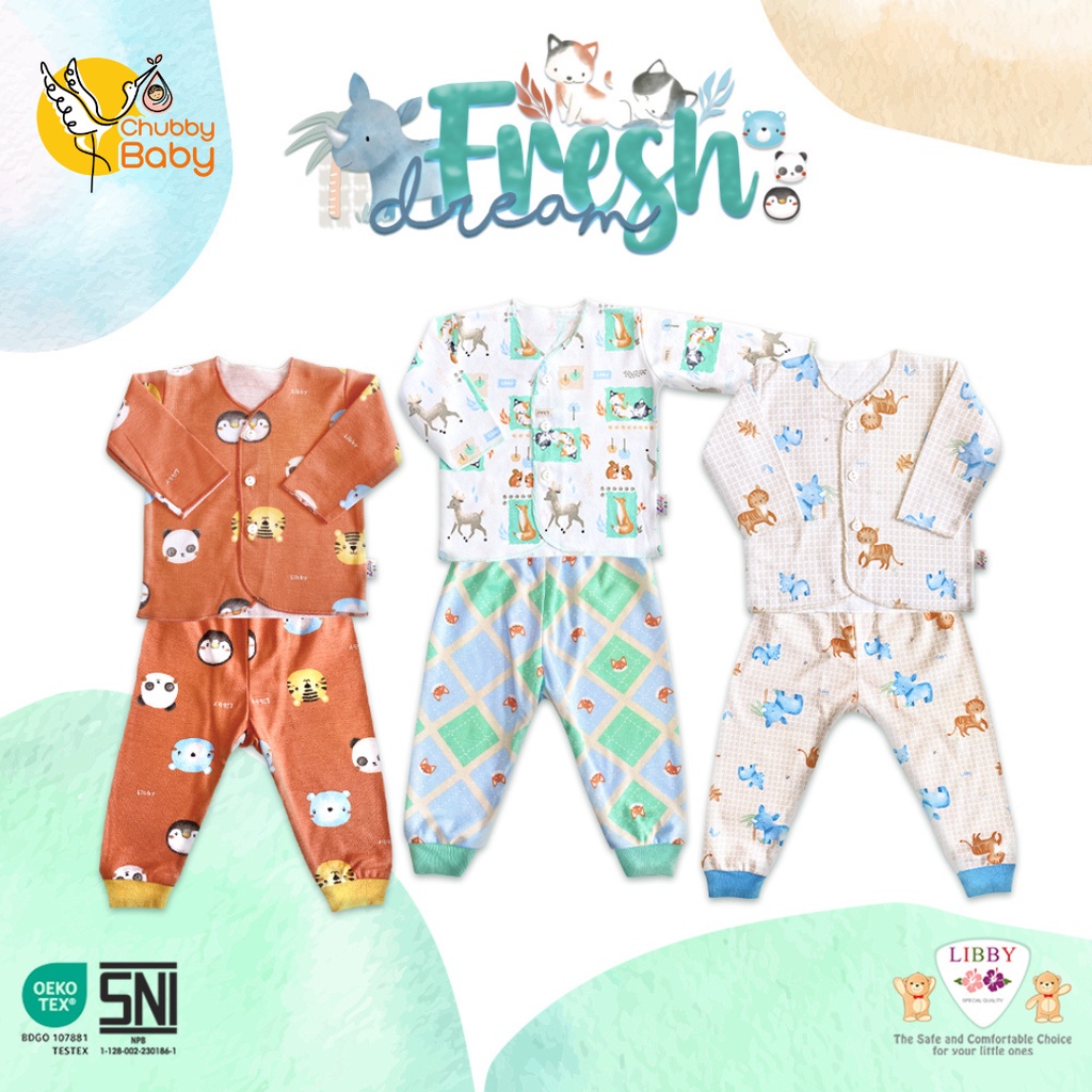 Jual Libby - Fresh Dream | Setelan Panjang Baby Size 3stel | Shopee Indonesia