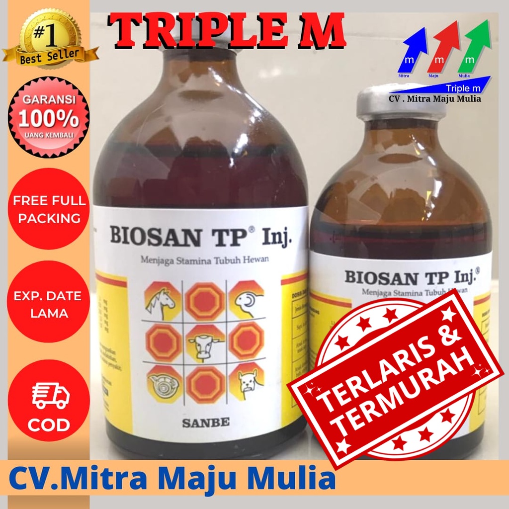 Jual Biosan TP Injeksi Vol 50 ml & 100 ml - Meningkatkan Stamina Daya ...