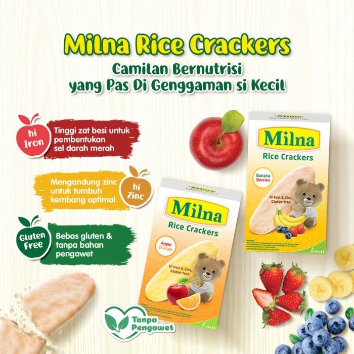Jual milna rice crackers 20gr | Shopee Indonesia