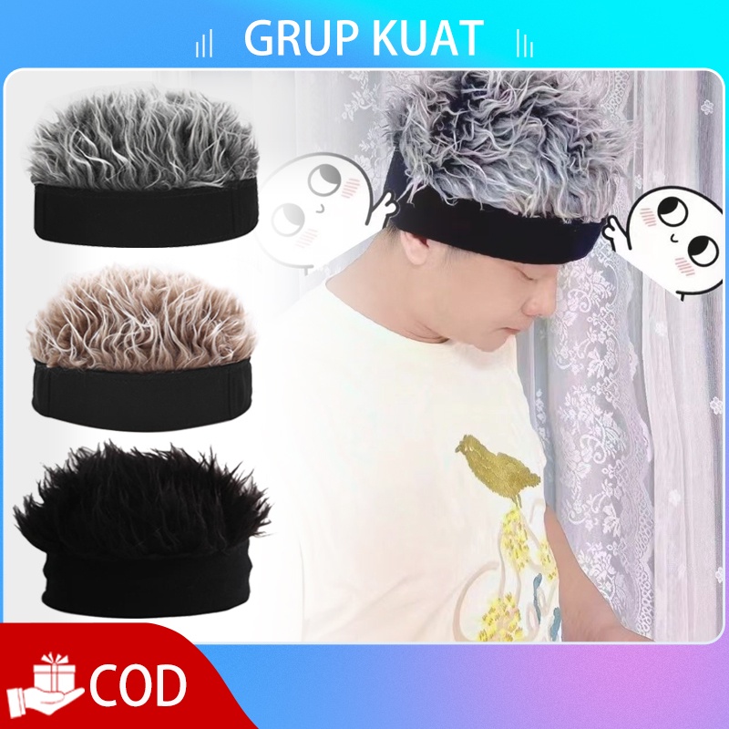 Jual Topi Wig Pria Topi Unik Wig Rambut Cosplay Topi Pria Wanita Rambut ...