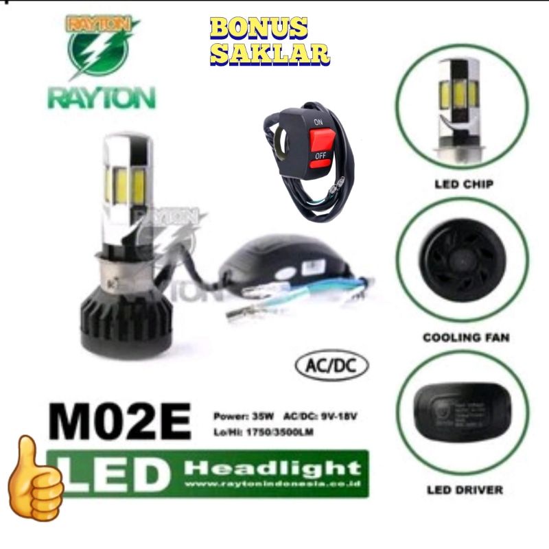 Jual LAMPU LED DEPAN RTD RAYTON ORIGINAL 6 SISI M20E 3 SISI M20D ...