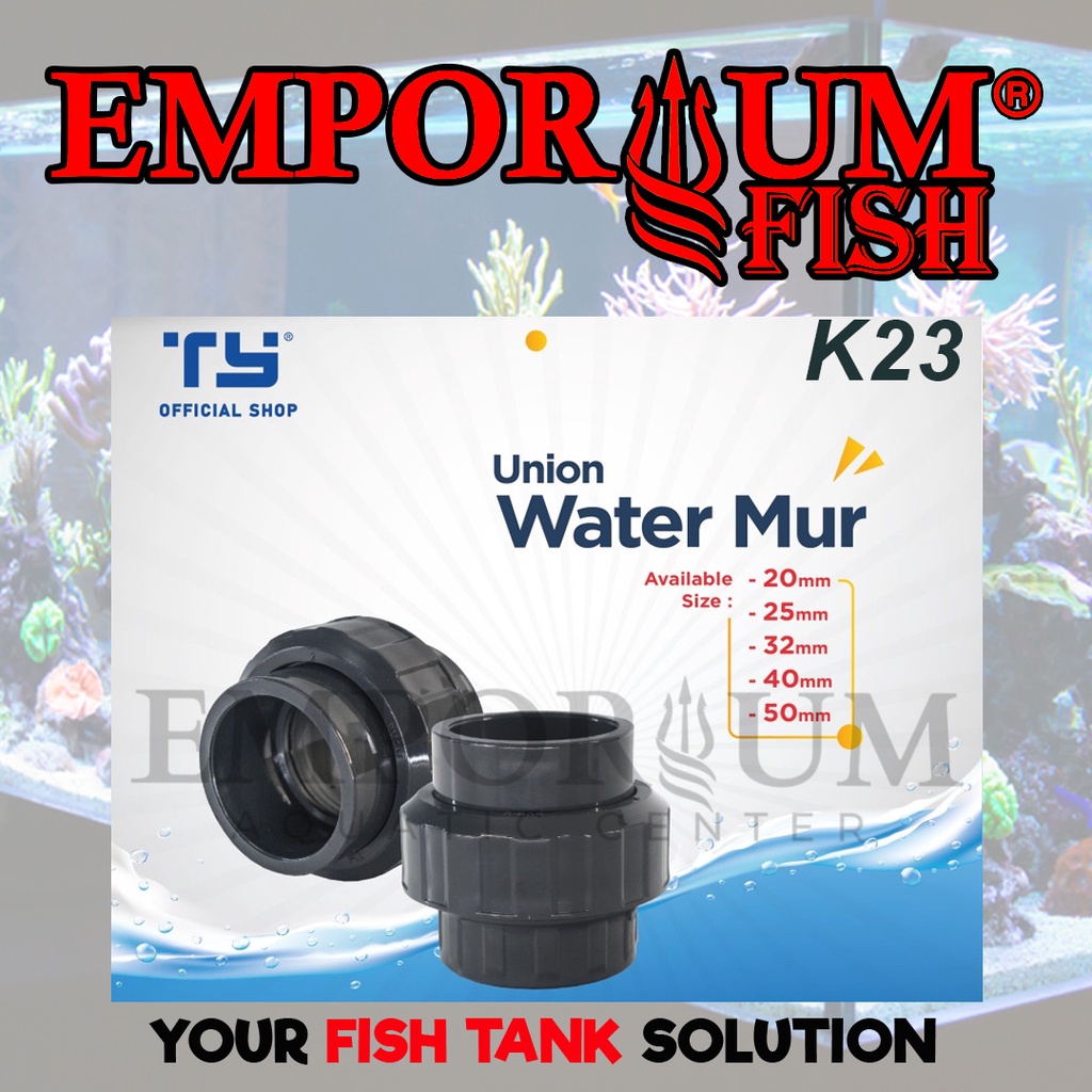 Jual TY Union Water Mur K23 Size 40 Mm Warna Grey / Watermur Pipa | Shopee Indonesia