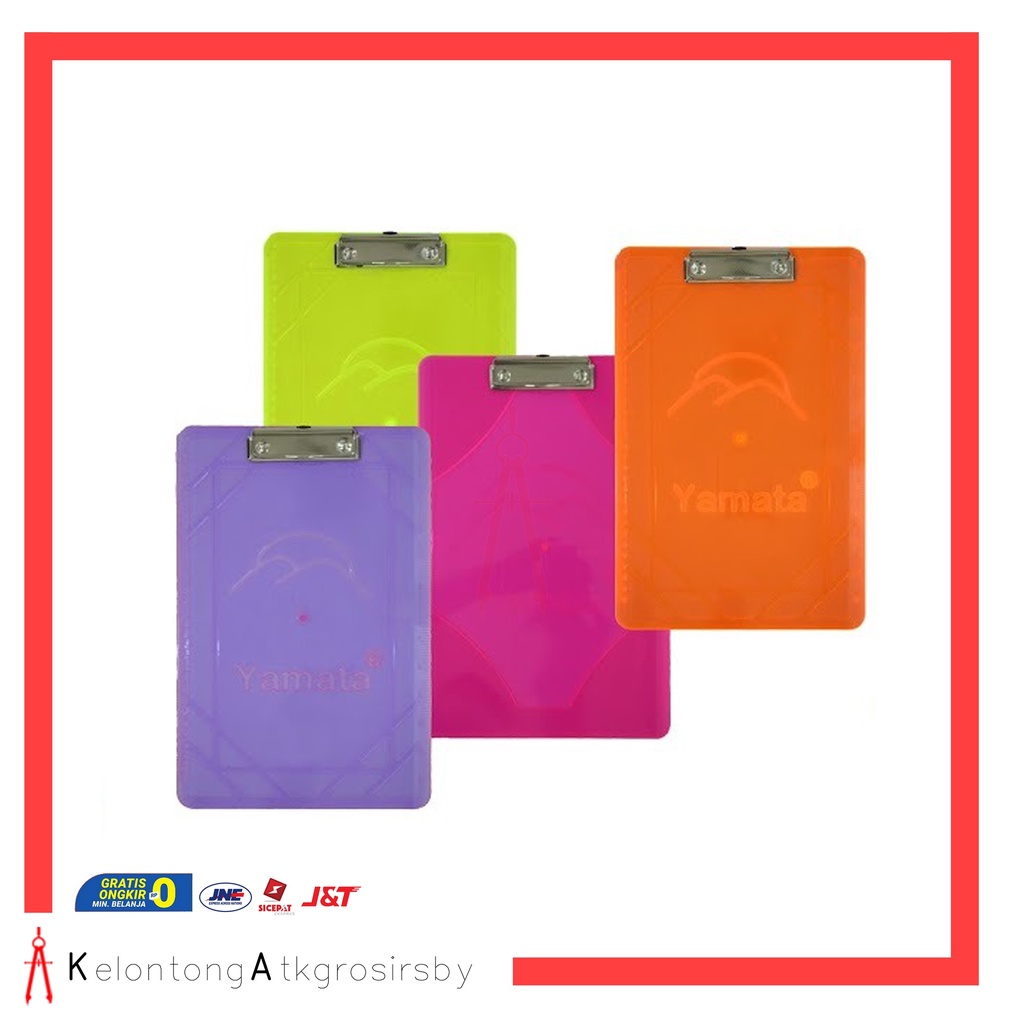 Jual Clipboard Bening Warna Papan Jalan Yamata Folio F4 Shopee