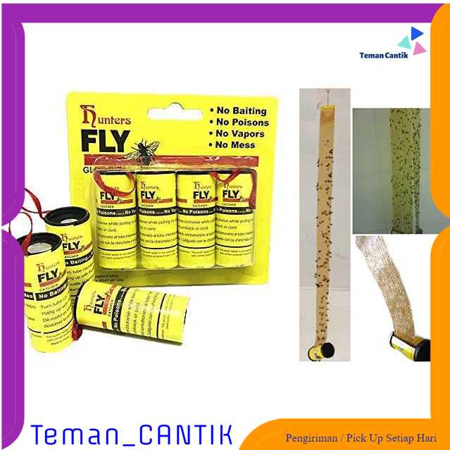 Jual TC - PLR Hunters FLY Lem Perangkap Nyamuk Lalat Paper Strip Strong ...