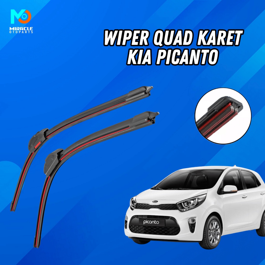 Jual Wiper Mobil Quad Blade Kia Picanto Frameless Tanpa Rangka Besi 1 ...