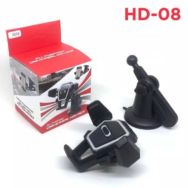 Jual HD08 holder hp tempel kaca mobil puter 360° holder mobil robot ...